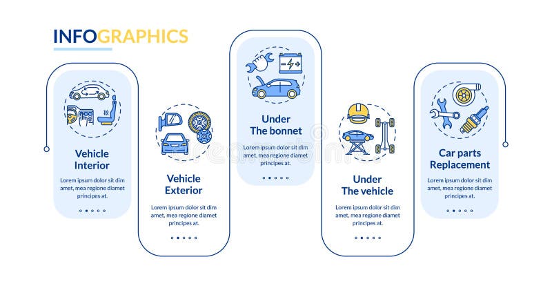 Mechanical Vehicle Service Vector Infographic Template Stock Vector ...