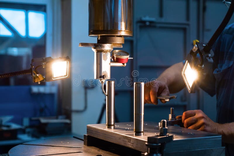 Mechanical Vertical Milling Machine. Stock Image - Image of machinery ...