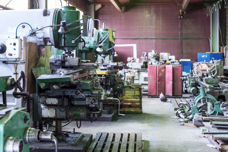 Mechanical Vertical Milling Machine. Stock Photo - Image of machine ...