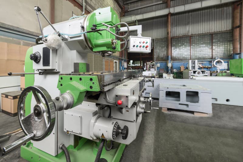 Mechanical Vertical Milling Machine. Stock Image - Image of factory ...