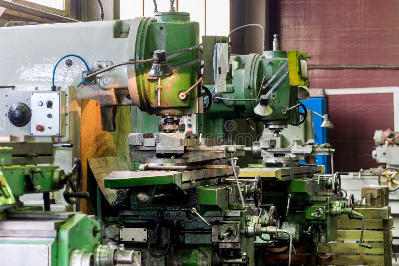 Mechanical Vertical Milling Machine. Stock Image - Image of mill ...