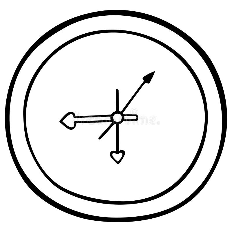 Mechanical Wall Clock without Numbers. Panel and Arrows. Vector ...