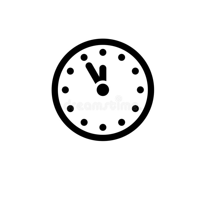Mechanical Wall Clock, Watch Time Solid Flat Vector Icon Isolated on ...