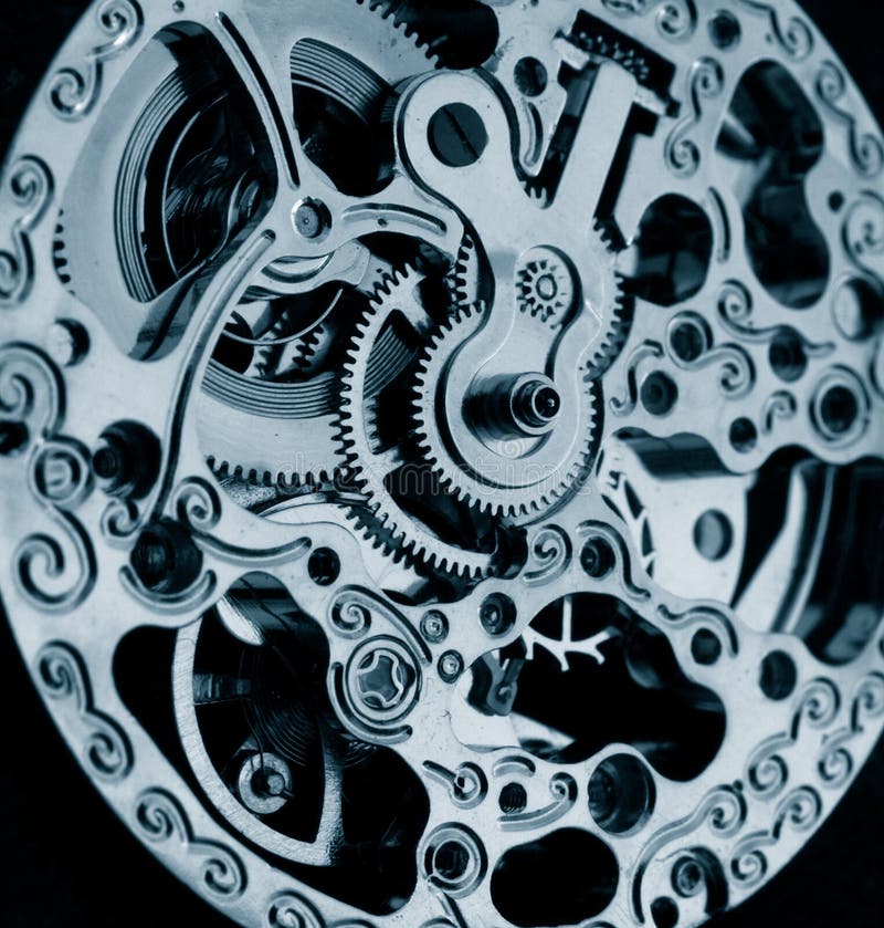Mechanical Watch Caliber Gears Stock Photo - Image of accuracy, micro ...