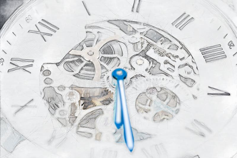 Mechanical Watch Concept with Visible Mechanism Stock Photo - Image of ...