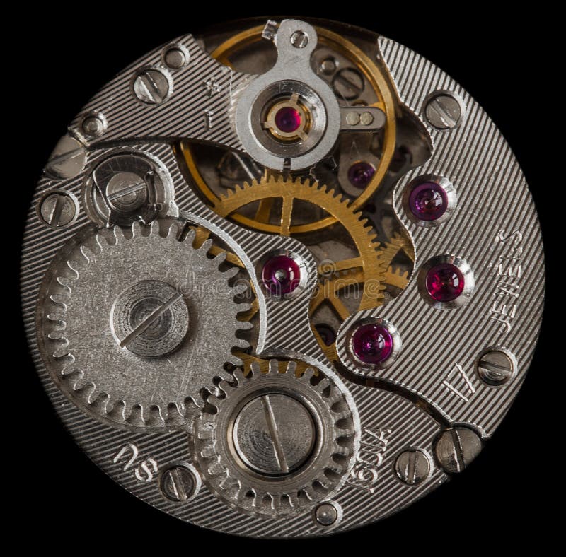 Mechanical Watch stock image. Image of mechanism, isolated - 83285959