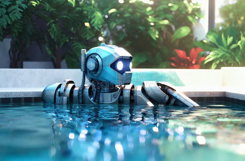 Pool Robot Swimming Stock Illustrations – 126 Pool Robot Swimming Stock ...