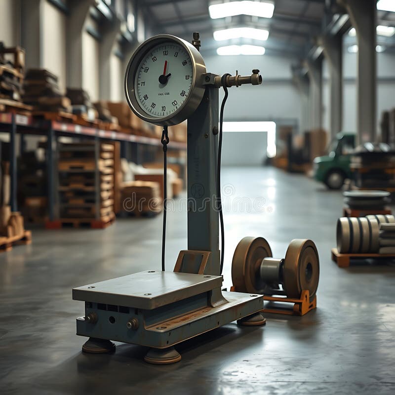 A Mechanical Weighing Scale with Industrial Weights Placed on a ...