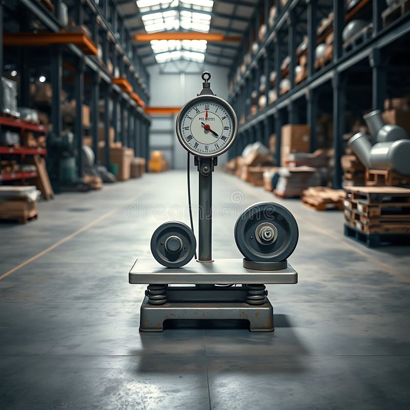 A Mechanical Weighing Scale with Industrial Weights Placed on a ...