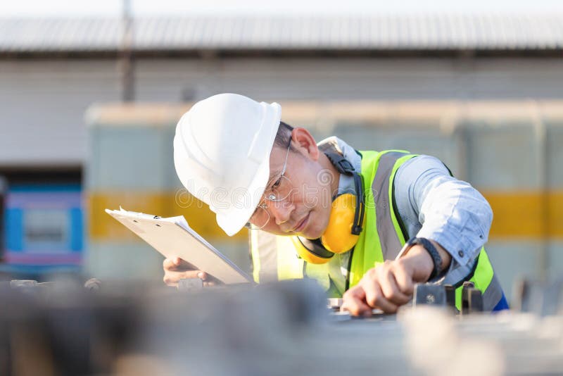 Mechanical Worker Checking of the Battery Storage System, Engineer Man ...