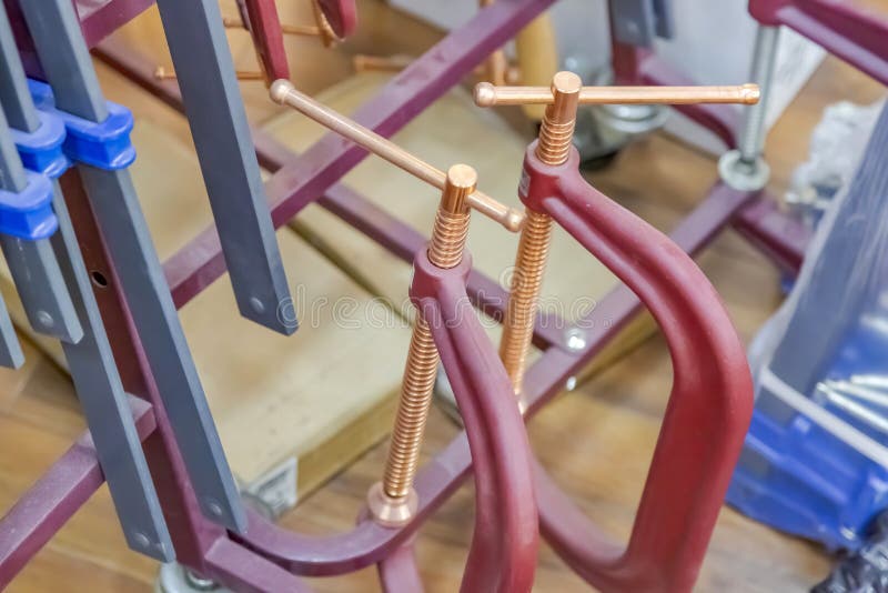 Mechanical Working Tool in a Small Carpentry Workshop Stock Image ...