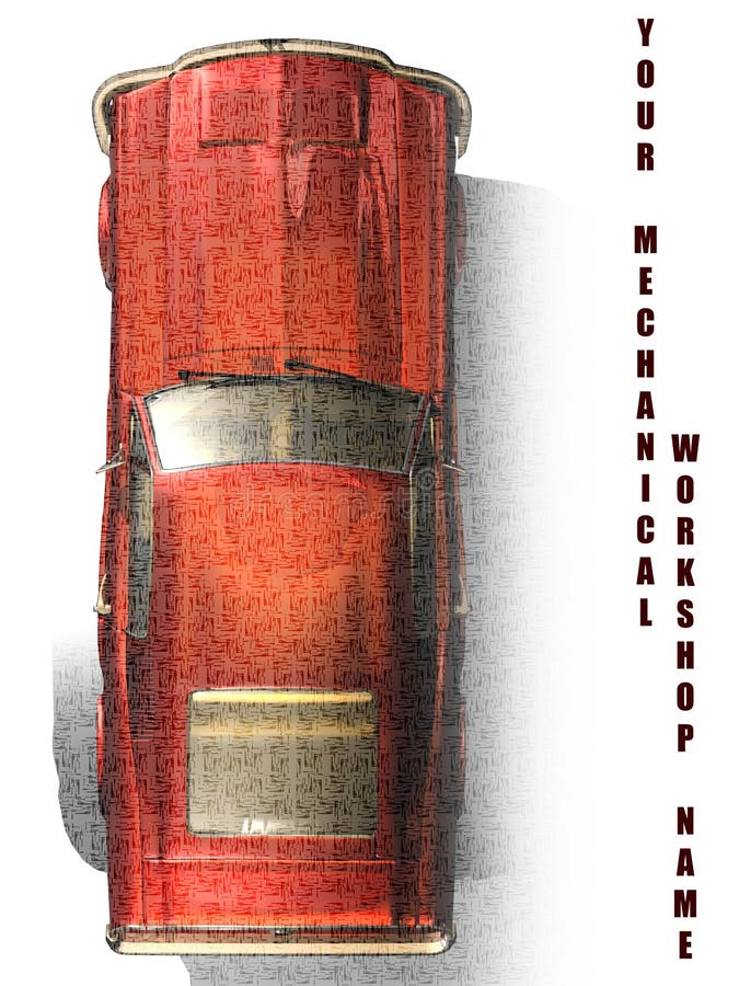 Mechanical workshop banner stock illustration. Illustration of shop ...