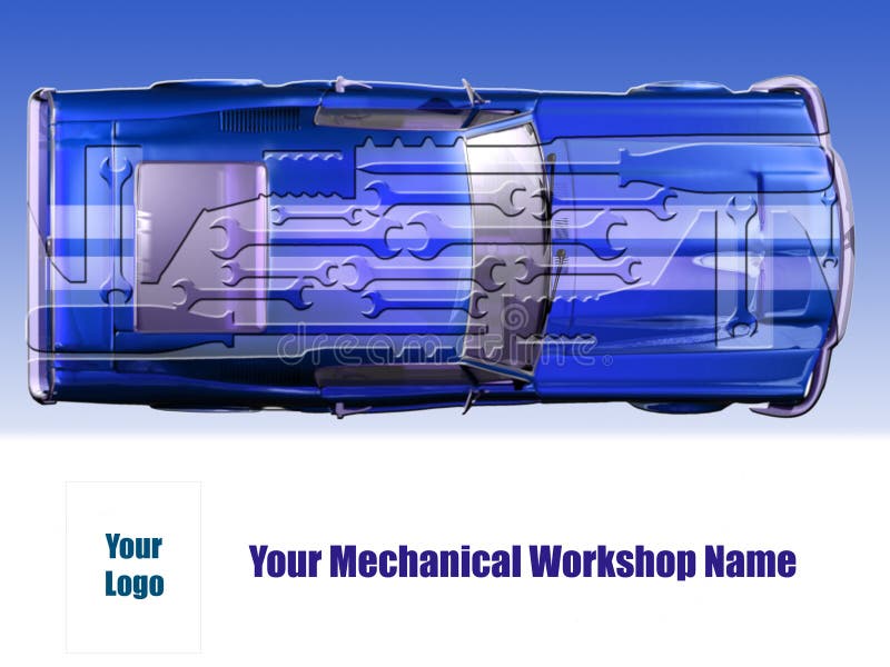 Mechanical workshop card stock illustration. Illustration of monkey ...