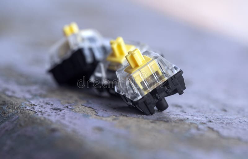 Mechanical Keyboard Yellow Switches Stock Photo - Image of type ...