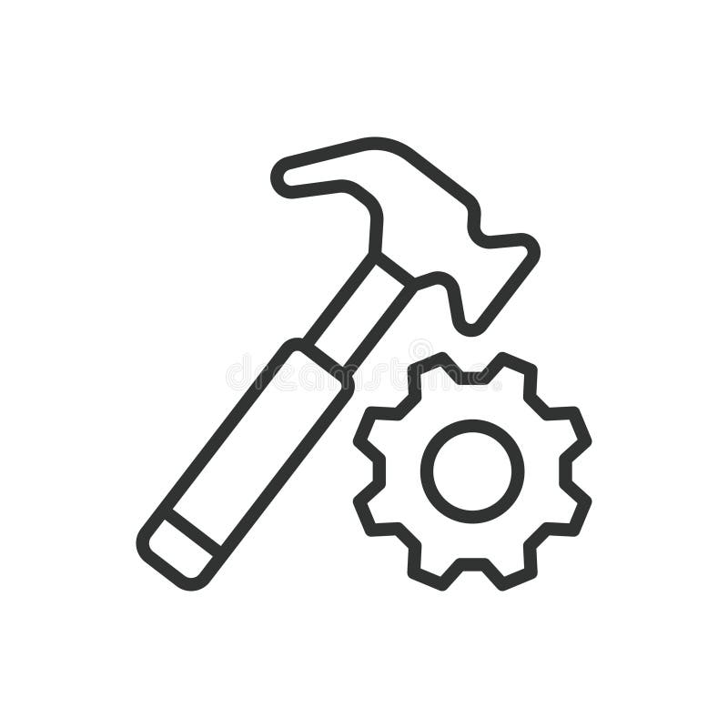Mechanics, Icon in Line Design. Mechanics, Mechanical, Machine, Tools ...