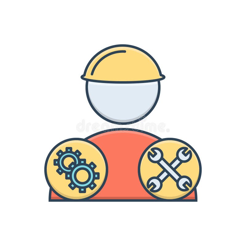 Color Illustration Icon for Mechanics, Mechanical and Tool Stock ...