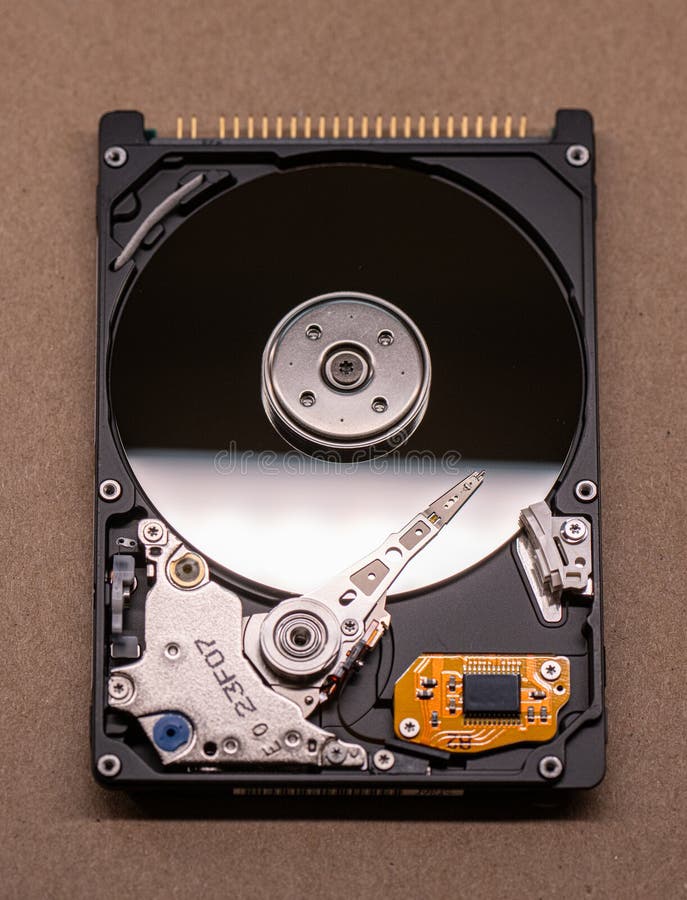 Mechanics Inside a Hard Disk Drive with Platter and Read Write Head ...