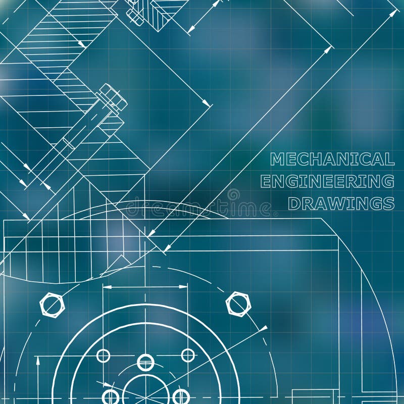 Mechanics. Technical Design. Engineering Style Stock Illustration ...