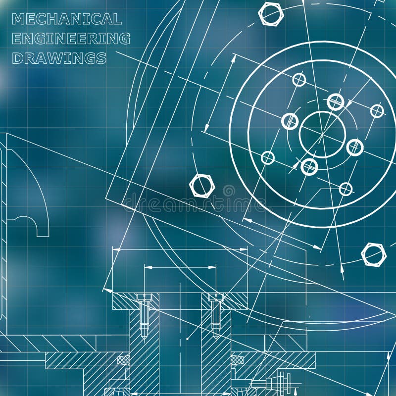 Mechanics. Technical Design Stock Vector - Illustration of blueprint ...