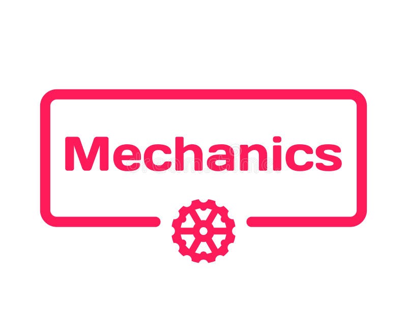 Mechanics Template Dialog Bubble in Flat Style on White. Stamp with ...