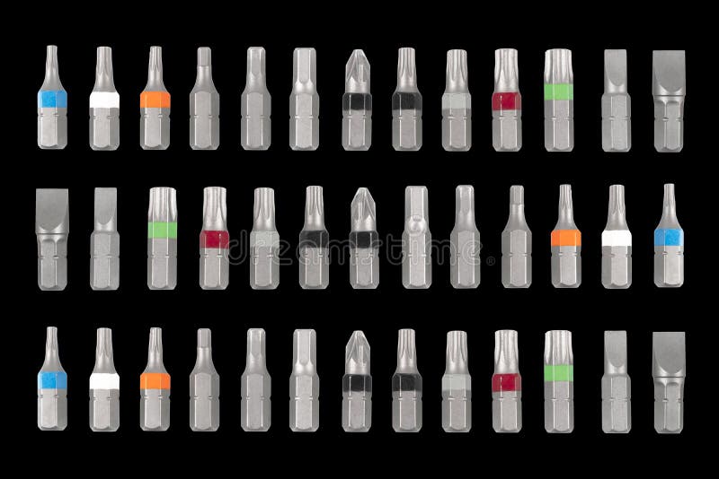 Mechanics Tool Set Isolated on Black Background. Macro Shot Mechanics ...