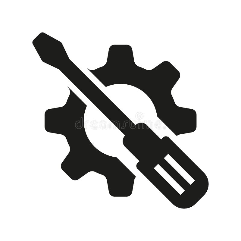 Mechanics Tools Vector Icon. Screwdriver with Gear Icon Stock Vector ...