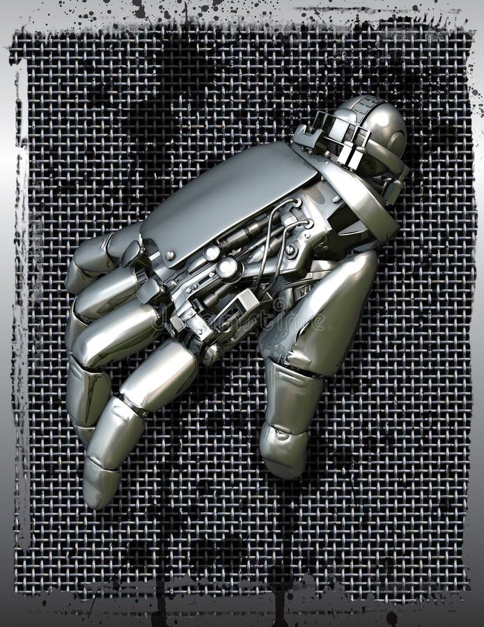 Mechanische Roboterhand stock abbildung. Illustration von automatismus ...
