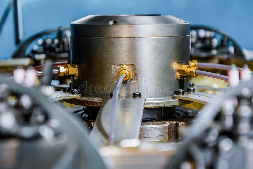 The Mechanism of a Braiding Machine Close-up. Stock Photo - Image of ...