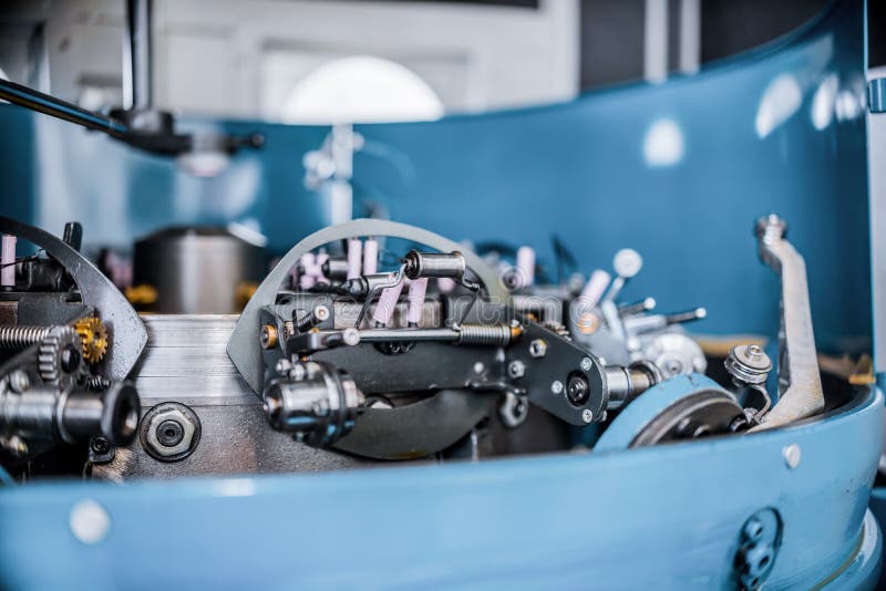 The Mechanism of the Braiding Machine. Stock Photo - Image of closeup ...