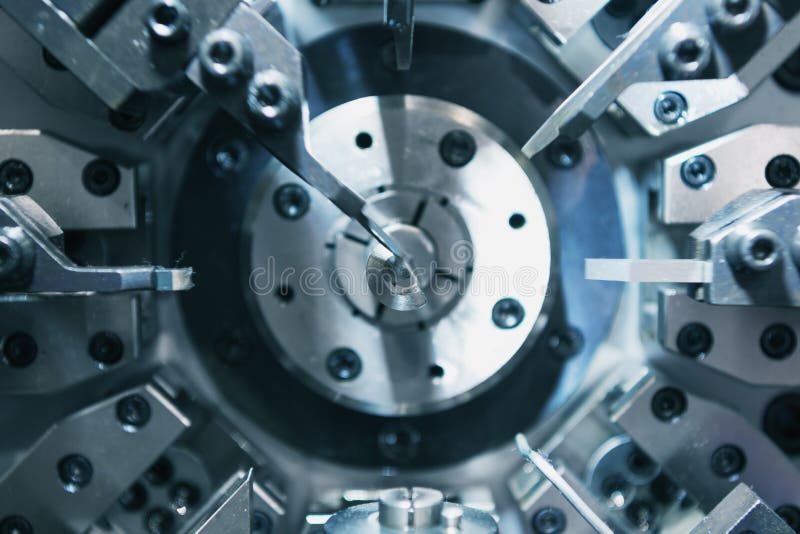 The Mechanism of the CNC Machine is Bending Wire. Stock Photo - Image ...