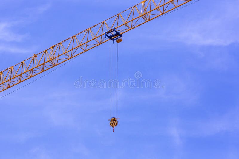 Mechanism of a crane stock image. Image of lifting, construction - 93572925