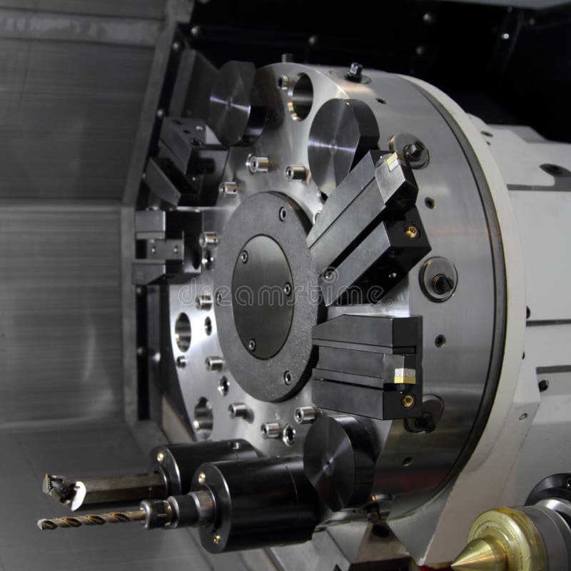 The Mechanism of Cutting Machine. Stock Image - Image of lathe, factory ...