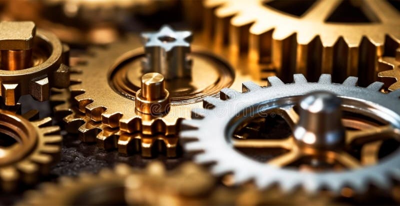 Mechanism, Gears and Cogs at Work. Industrial Equipment - AI Generated ...