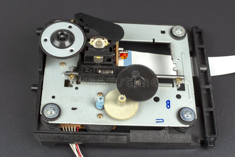 Mechanism with Gears for Electric Drive of DVD Reading Head Stock Image ...