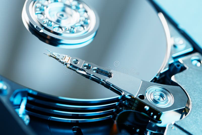 The Mechanism from the Inside of the Disassembled Hard Drive from a ...