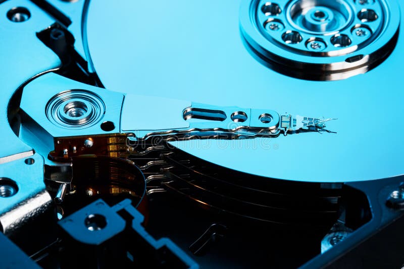 The Mechanism from the Inside of the Disassembled Hard Drive from a ...