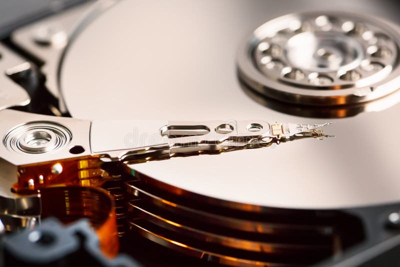 The Mechanism from the Inside of the Disassembled Hard Drive from a ...