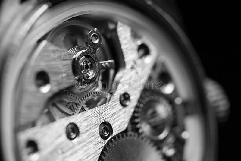 Mechanism Inside an Old Watch Stock Image - Image of fashioned, ruby ...