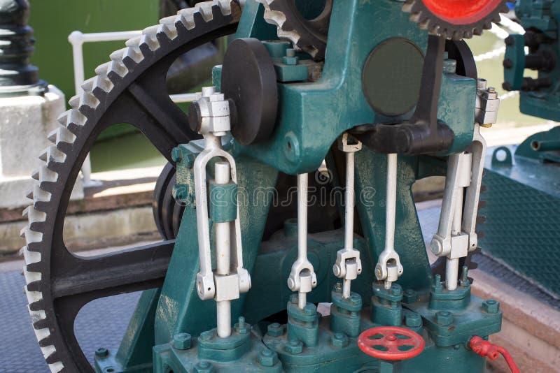 The Mechanism of the Large Gear of Stock Photo - Image of engine ...