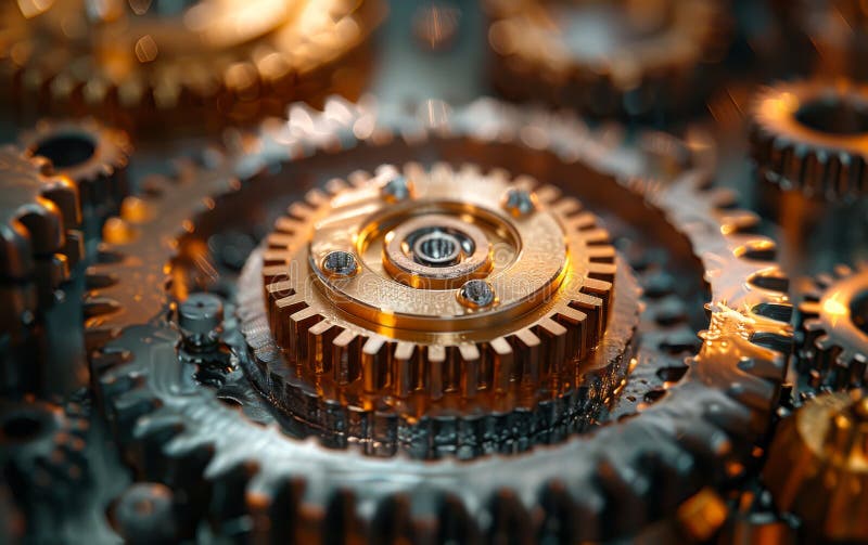 The Mechanism of Metal Gears. Industrial Automatic Welding Machine ...