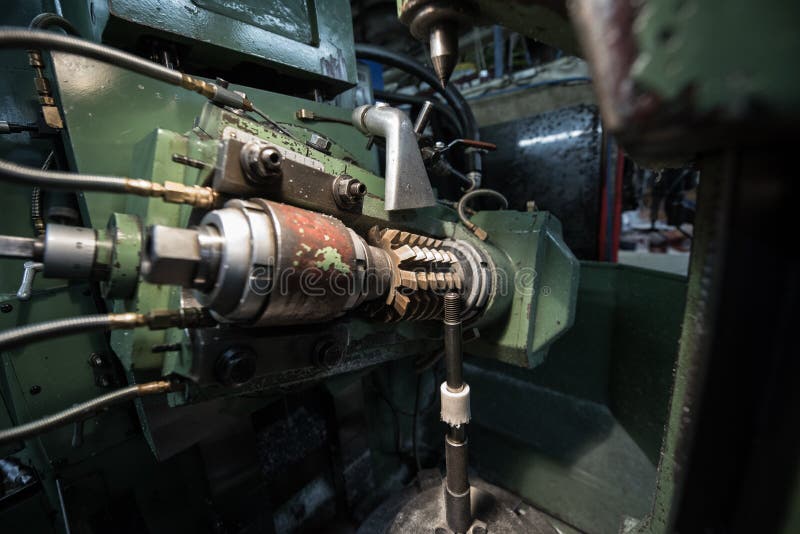 Mechanism of the Milling Machine Close-up Stock Photo - Image of gear ...