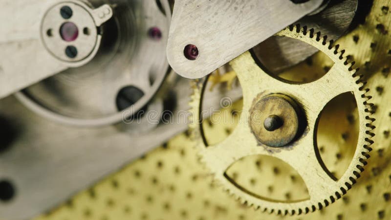 The Mechanism of Multiple Gears Stock Video - Video of mechanical ...