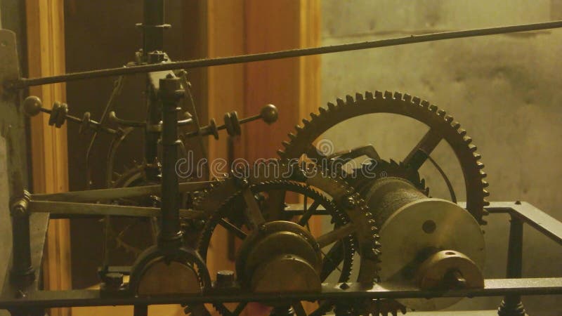 Old Pendulum Mechanism in the Town Hall Clock Stock Video - Video of ...