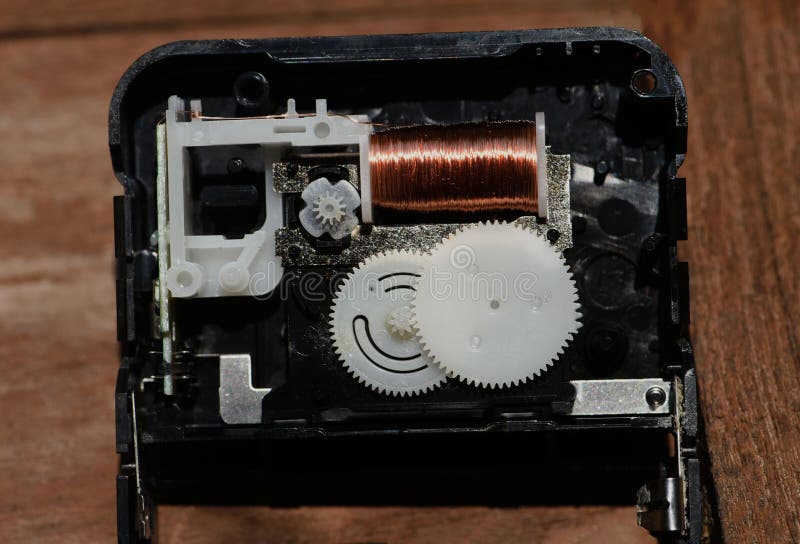 Close-up of the Wall Clock Mechanism Stock Image - Image of clock ...