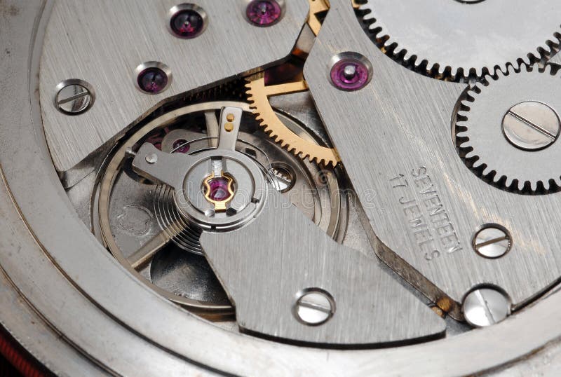 Mechanism of old watch stock photo. Image of macro, clockwork - 7939188