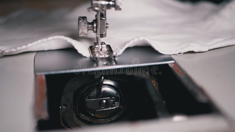 Mechanism of Operation of the Sewing Machine. Shuttle Hook System. Slow ...