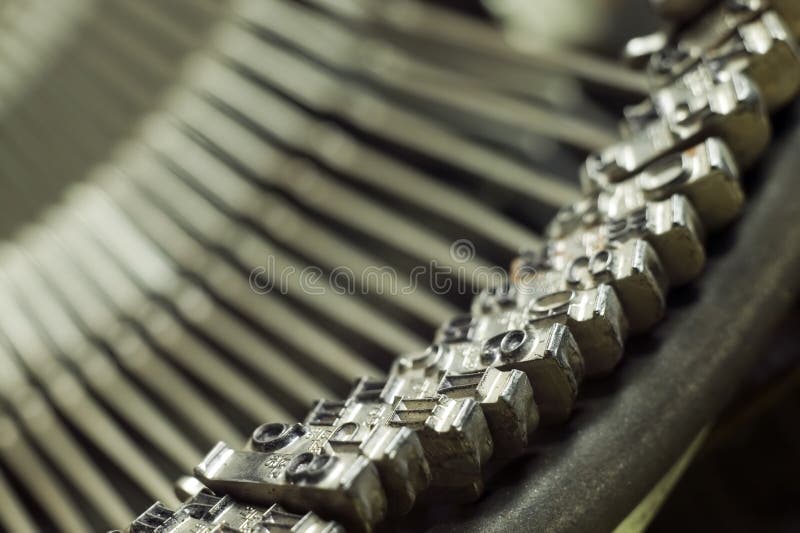 Vintage Typewriter On White Background Stock Image - Image of button ...