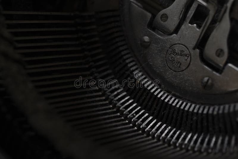 Mechanism of Typewriter Typewriter, Black Background Stock Image ...