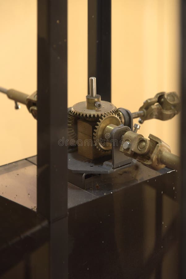 Mechanism that, Using Gears, Controls the Three Clocks of a Clock Tower ...