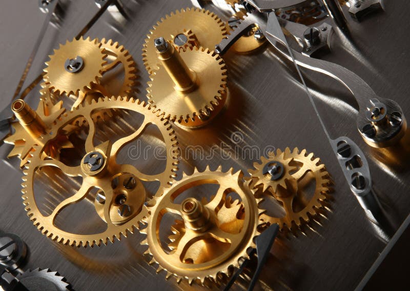 Mechanisme stock foto. Image of slinger, notulen, horloge - 13277960